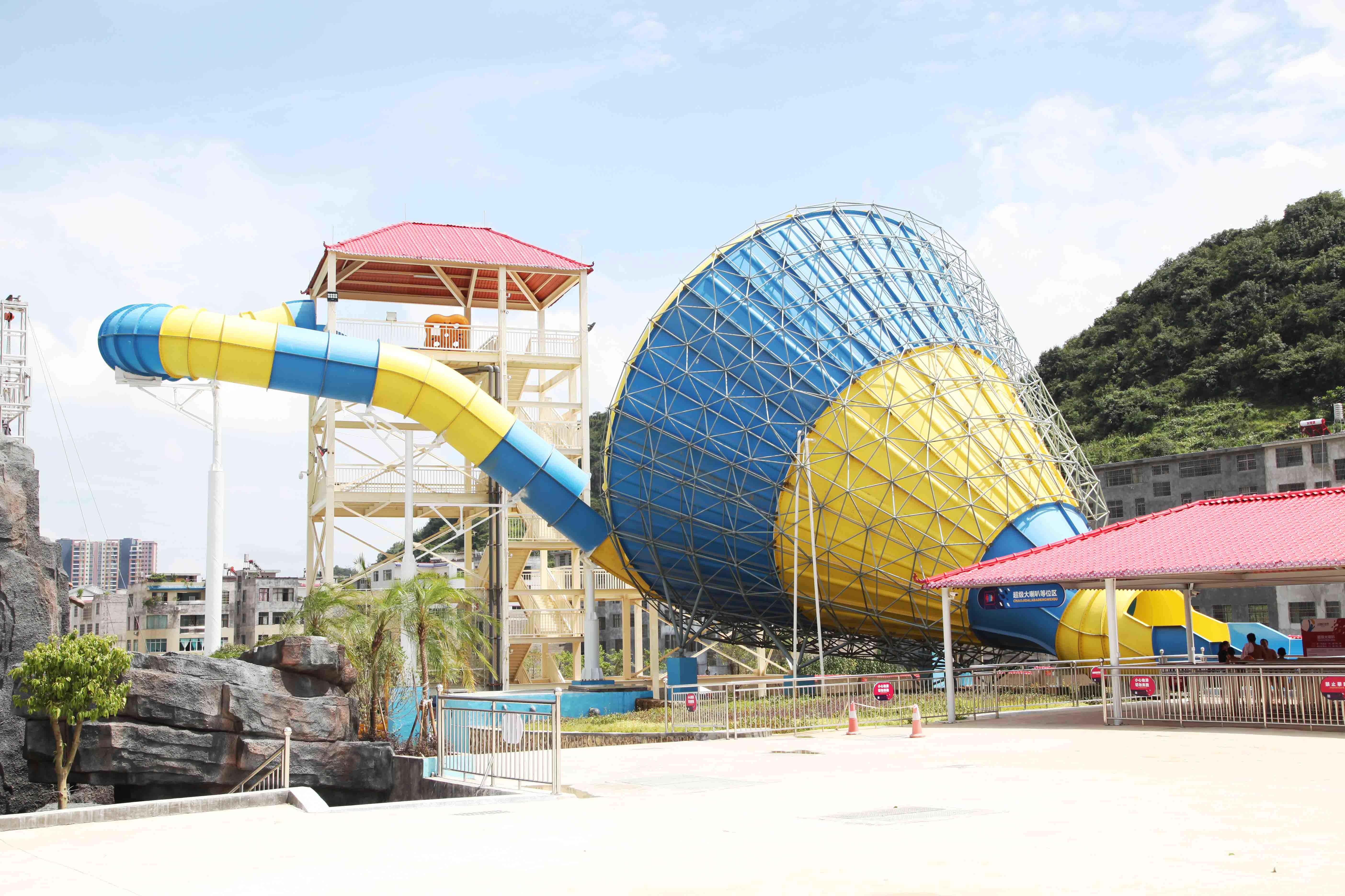 Customized Fiberglass Super Tornado Adult , kids Water Slides 14.6m ...
