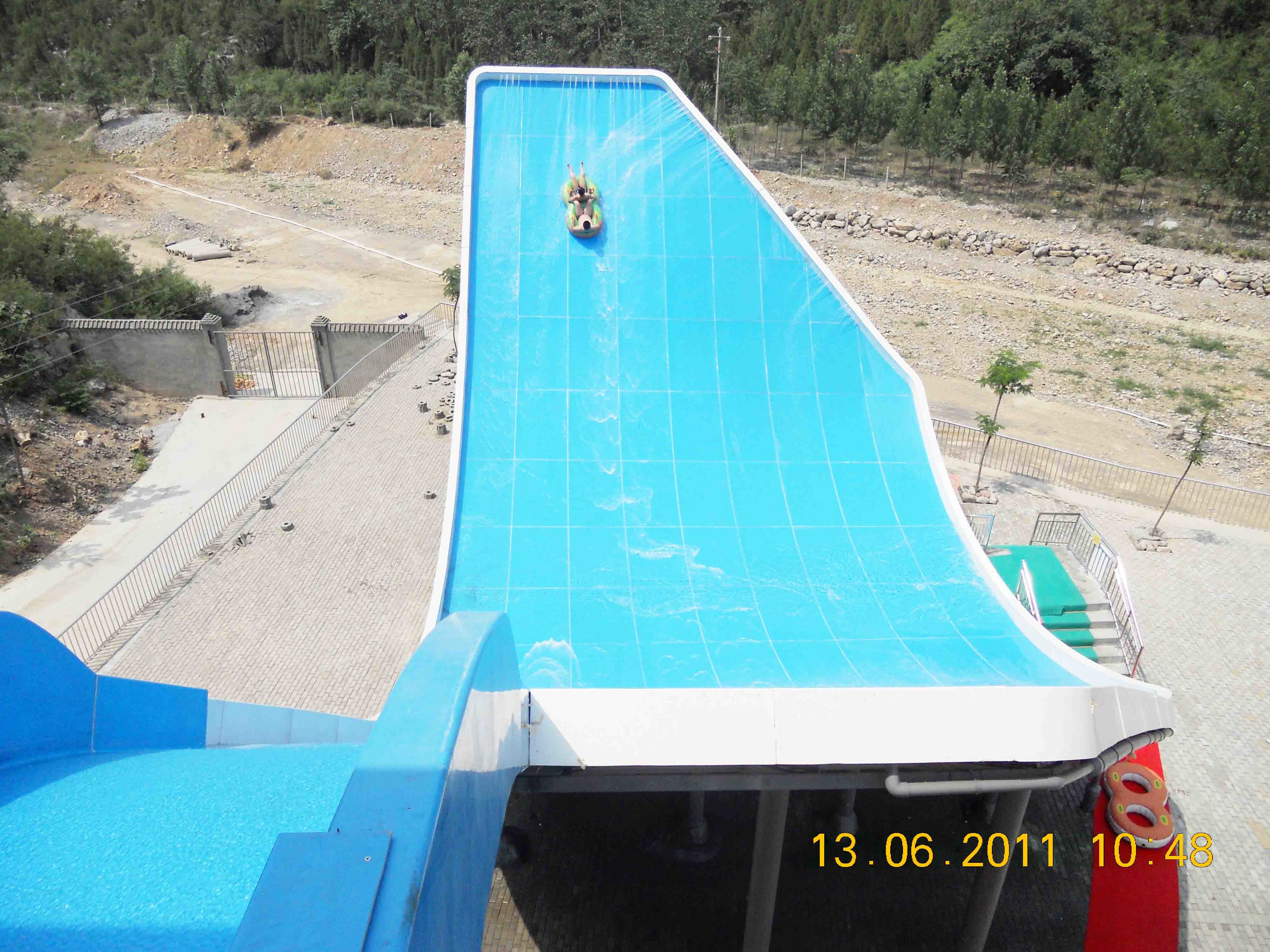 Fiberglass Family Commercial Water Slide Swing Water Slide For Outdoor ...