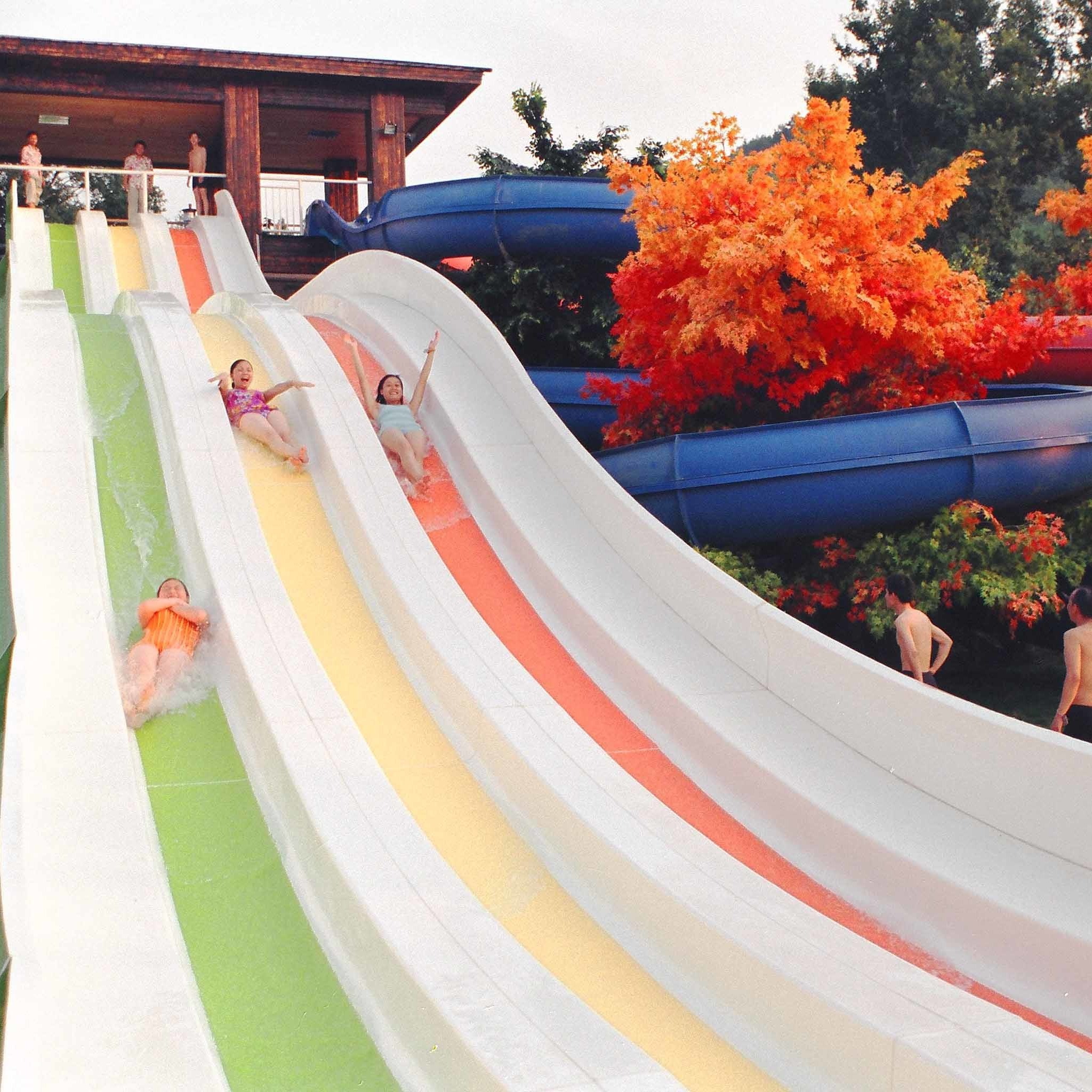Adult Water Plastic Fiberglass Water Slide 120 m³ / h for Adventure ...