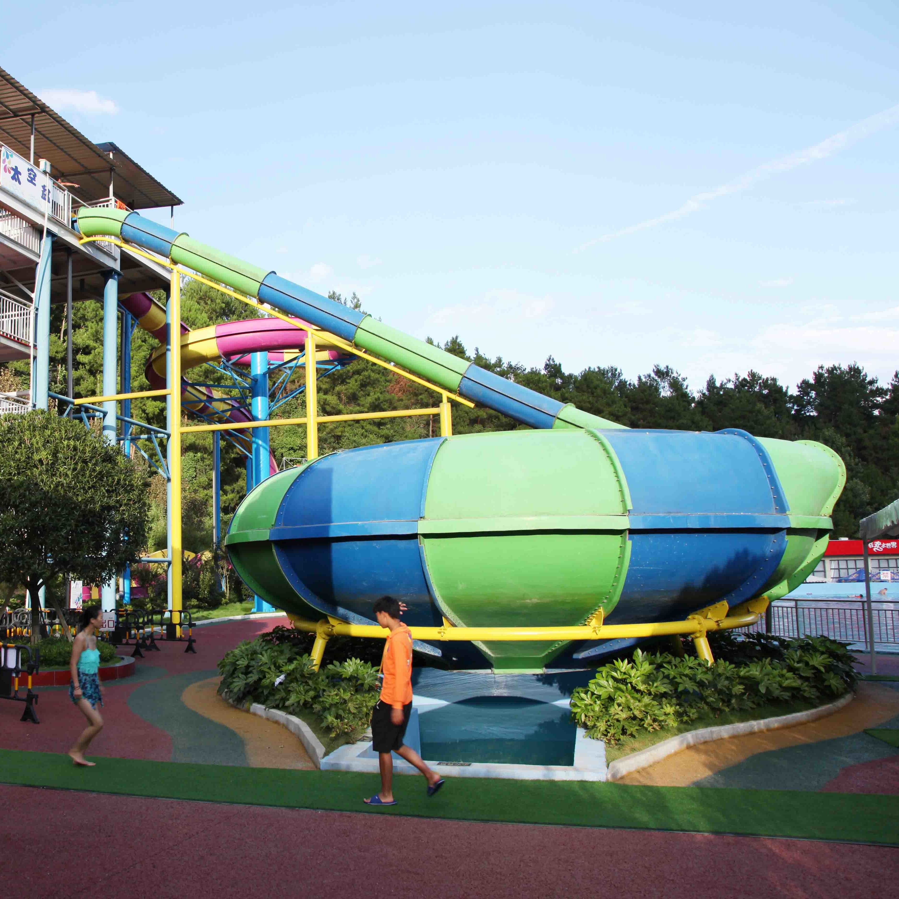 Adult Long Big Water Slides For Amusement Park / Space Bowl Water ...