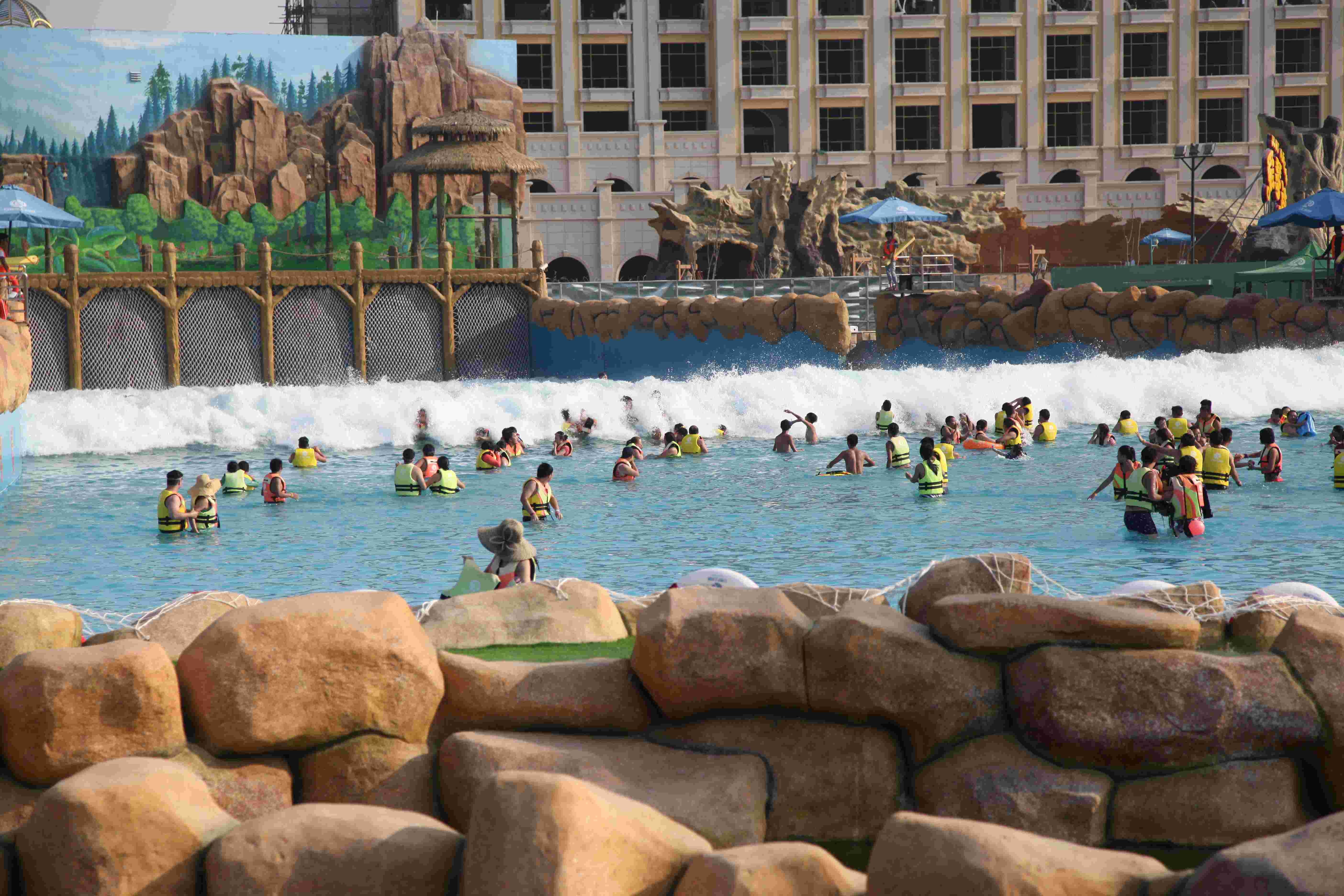 Huge Air Compressor Power Wave Pool with 3m Wave Height for Large Water ...